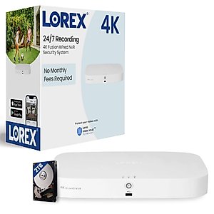 Lorex 4K 8-Channel 2TB Network Video Recorder (NVR) with Smart Motion Detection, Voice Control and Fusion Capabilities