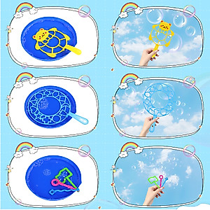 Oun Nana Bubble Wands Set, 38 PCS Large Bubble Wands with Tray for Kids, Giant Bubble Wands Bubble Makers Bulk for Kids Summer Outdoor Bubble Party Favors