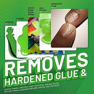 Krazy Fix Super Glue Remover, Gel Formula for Maximum Control, Removes Hardened Glue from All Surfaces (2 x 0.3 oz Tubes)