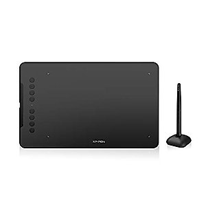 XPPen Deco 01 V2 Drawing Tablet 10x6.25 Inch Graphics Tablet Digital Drawing Tablet for Chromebook with Battery-Free Stylus and 8 Shortcut Keys (8192 Levels Pressure)