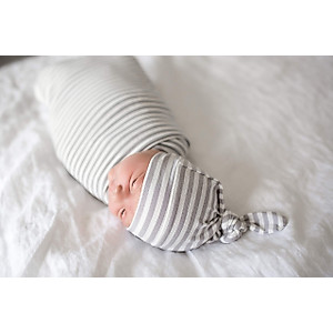 Baby Beanie Hat Top Knot Stretchy Soft"Everest" by Copper Pearl