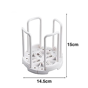 BAFAFA Drying Rack, Retractable Desktop Bowl Holder Kitchen Organizer Plastic Drain Water Cup Shelf Cabinet Dishes Rack Plate Storage Tool Shelves (Color : Grey)
