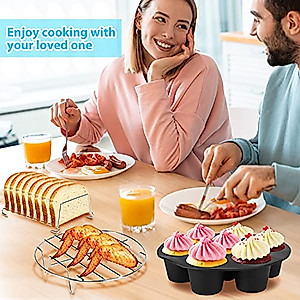 Air Fryer Accessories,14 pcs 8 Inch Air Fryer max xl Accessories,Power xl Air Fryer Accessories 5 QT Accessories Air Fryer 5.8 QT air fryer tools air fryer rack,for All Brands of Fryers (3.7QT-6.8QT)