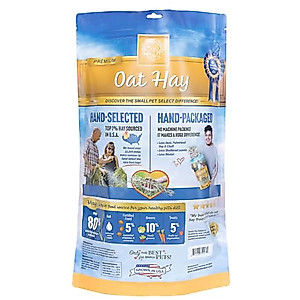 Small Pet Select Oat Hay Pet Food, Delightful Treat for Rabbits, Guinea Pigs and Other Small Animals, Food Additive for Picky Eaters, 12 OZ
