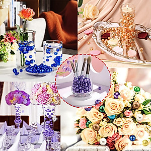 240Pieces Floating NO Hole Pearls Beads for Vases and 2300PCS Water Beads,Highlight Pearls Bead Vase Filler,Floating Candle Making,Centerpiece for Vase Party Table Wedding 8/14/20mm(Light Blue)