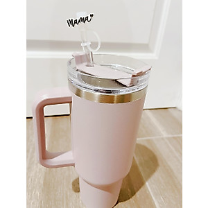 Cute Stanley cup straw cover, mama straw topper for Stanley cup, silicone straw cover cap for Stanley 40oz tumbler, Reusable straw protector, straw cover cap for Stanley cup, Stanley cup accessories