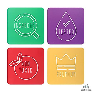 Non Slip Reusable Kids Placemats for Dining Table (12-Pack) – Toddler Placemat – Placemats for Kids