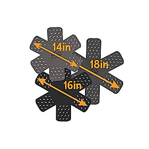 3-Piece Set Cookware Protectors, Polyester Pot and Pan Protectors For Stacking and Kitchen Organization, Black/Grey, 3 Count, All-Clad Textiles