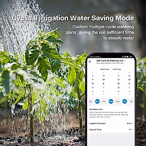 WiFi Sprinkler Timer, Digital Water Timer for Garden Hose Faucet, Programmable Automatic Watering Irrigation Timer with 2 Outlet, Smart Watering System for Lawns and Yard Compatible with Alexa