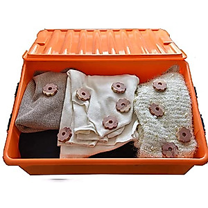 Wahdawn Aromatic Red Cedar Blocks for Clothes Storage, Fresh Scent Cedar Rings and Big Hearts for Closets and Drawers, Natural Car Air Freshener Shoes Odor Remover [40]