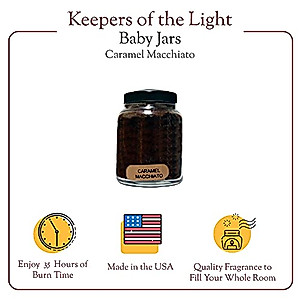 A Cheerful Giver - Caramel Macchiato Baby Scented Glass Jar Candle (6oz) with Lid & True to Life Fragrance Made in USA