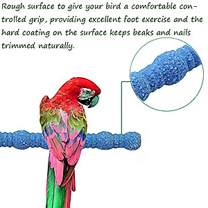 kathson Bird Perch Parrot Stand Cage Accessories Natural Wooden Stick Paw Grinding Rough-surfaced Chew Toy for Cockatiels,Cockatoo,Lorikeet,Conure,Parakeet 3 Pack (Random Color)