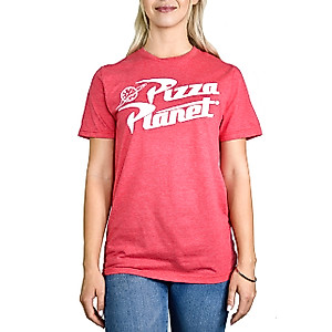 Toy Story Pizza Planet Delivery Adult T-Shirt (Medium, Heather Red)