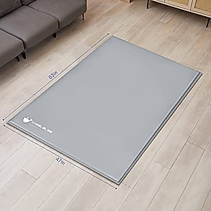 ANGELBLISS Baby Playpen Mat, 63"x 47"x 1.18" Self-Inflating Play Mat for Babies and Toddlers, Roll Up & Waterproof Foam Crawling Mat for Floor, Portable Playmat for Babies with Travel Bag