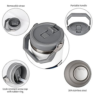 Party in The USA Sunglasses Patriotic 30 OZ Insulated Tumblers with Handle And Straw Leakproof Vacuum Insulated Stainless Steel Water Bottle for Car Fishing Travel