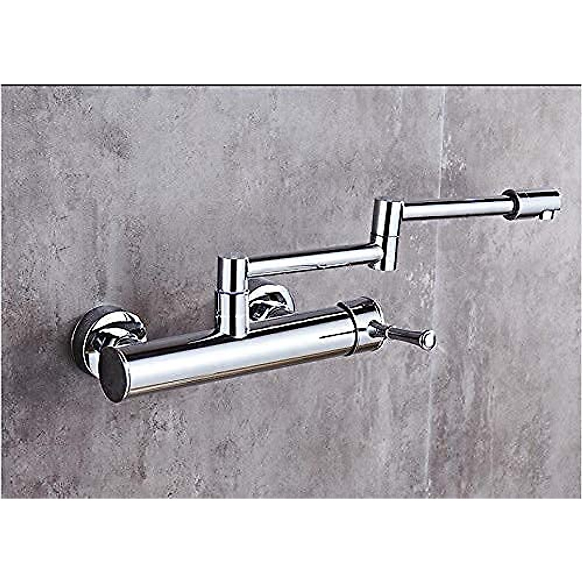 Basin Mixer Taps，Kitchen Taps，Kitchen Faucet Wall Mounted Single Handle Chrome Finish Brass Kitchen Tap Bathroom Sink Faucet Kitchen Foldable Bathroom Mixers