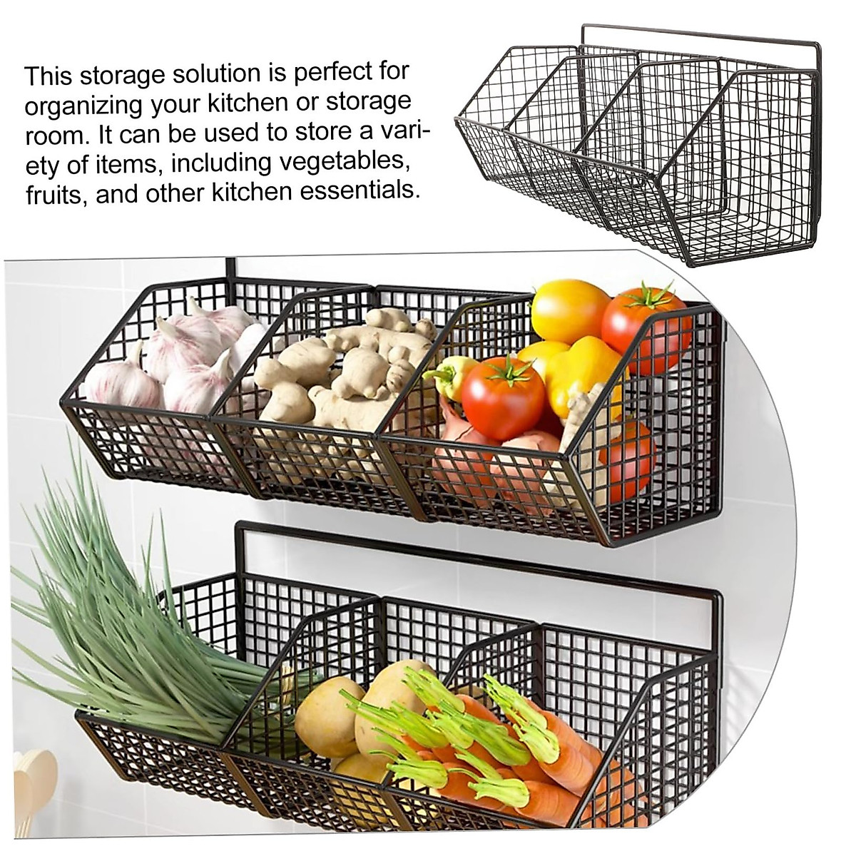 Yardenfun Wall Mounted Metal Shelf for Kitchen Multi Functional Sponge Drain Rack Spice Rack Organizer for Pantry Bathroom and Sink Areas Kitchen Storage Solution