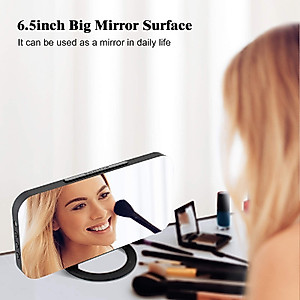 Lamisola Digital Alarm Clock, Large LED Mirror Display,2 USB Charging Ports,Auto Adjustable Brightness,Aesthetic Modern Clocks for Bedroom Living Room Office,Black