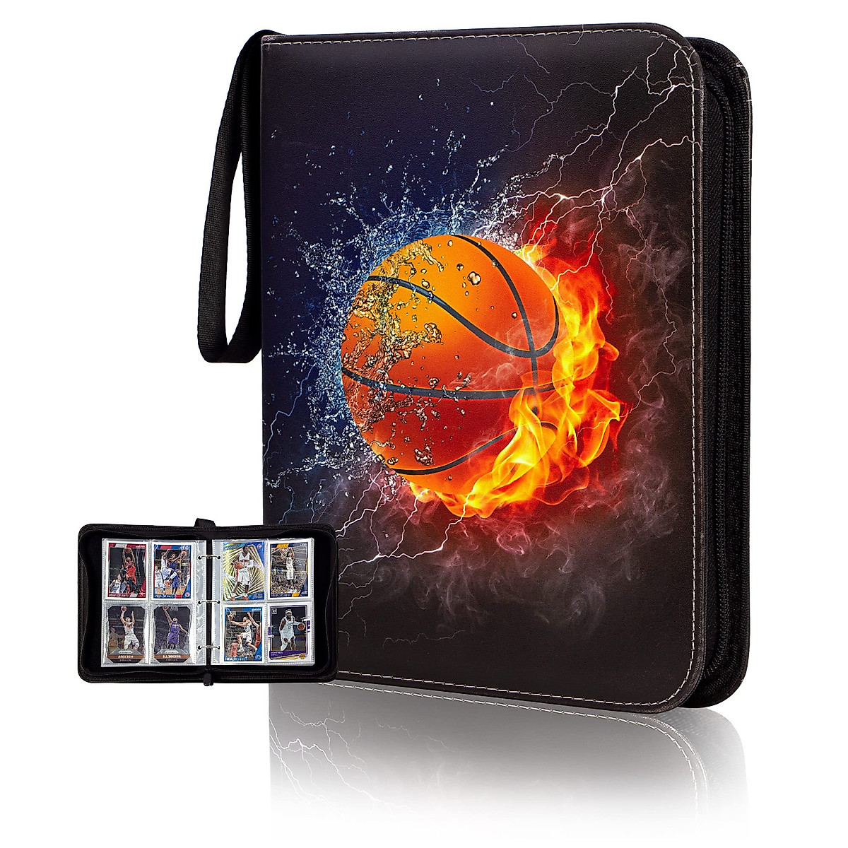 CDROPS Yellow 400 Card Binder with 50 Removable Pages, Compatible with Basketball, TCG, and Other Standard Size Cards