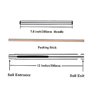Soil Sample Probe 12 Inch with T Handle, Soil Sampler Tool, Soil Test Kit, Soil Probe for Soil Sampling Plant Care Lawn Garden Farm