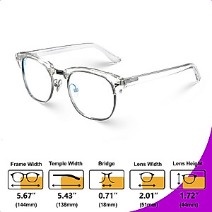 VISOONE Lightweight Blue Light Blocking Glasses Square with Anti Computer Glare for Gaming Men and Women MONTANA
