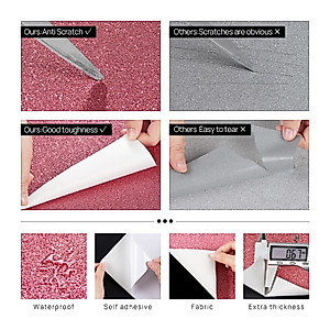 FunStick Glitter Pink Contact Paper 15.8"x240" Glitter Peel and Stick Wallpaper Pink Sparkly Self Adhesive Wall Paper Roll Fabric Pink Wallpaper for Girls Bedroom Wall Cabinets Drawers DIY Gift Decor