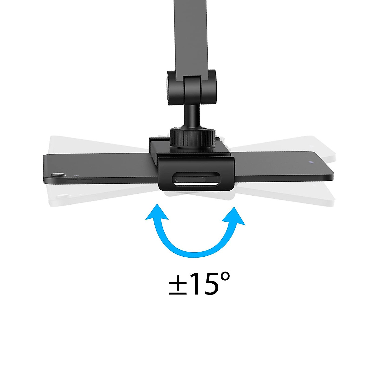 BEWISER iPad Desk Mount, Tablet Holder for Desk or Bed,Rotate 360 Degrees of Flexible, Height and Angle Adjustable, Aluminium Alloy Arm Clamp Mount Compatible with4.7-15.6" Screen (Space Gray)