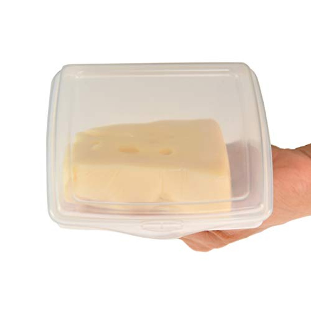 Home-X Oblique Plastic to-Go Container for Cheese Wedges, Cake, and Pie Slices
