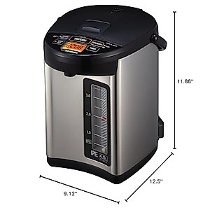 Zojirushi Water Boiler and Warmer 4.0-Liter (Stainless Black)