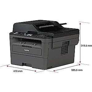 Brother MFC L2700 Series Compact Wireless Monochrome Laser All-in-One Printer - Print Copy Scan Fax - Mobile Printing - Auto Duplex Printing - Up to 32 Pages/Min - ADF - 2-line LCD (Renewed)