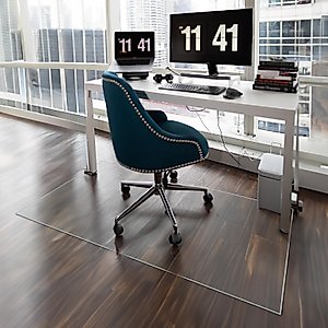 Office Chair Mat for Hardwood Floor, Transparent Floor Mats Wood/Tile Protection Mat for Office & Home, Computer Desk Chair Mat, Easy Glide/Clean, Floor-Protector (Size: 30" X 48" Rectangle)