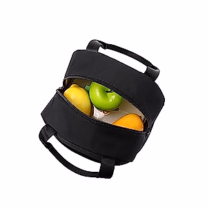 Teecho Girl School Backpack Cute Backpack Set for Women Fashion Bookbag with Pen case and Lunch Bag Black