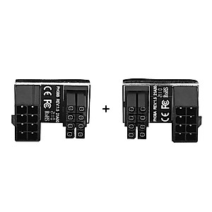 SinLoon ATX 8Pin Female to 8pin Male 180 Degree Angled Adapter for Desktops Graphics Card 4 Pack (8Pin)