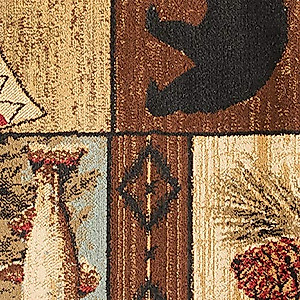 Rug Empire Rustic Lodge River Run Cabin 5X7 Area Rug, 5'3x7'3