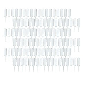 Crafare 130pcs 4ml Disposable Plastic Pipettes Squeeze Transfer Dropper Liquor Infusers for Strawberries Chocolate, Cupcakes