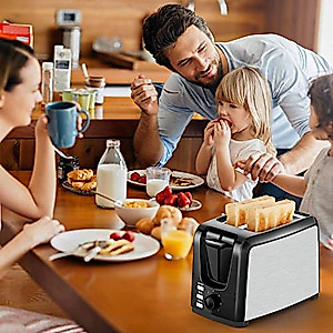 Toaster 2 Slice Wide Slot Best Rated Prime Black Toasters the Best 2 Slice Wide for Bagel Bread Waffle Two Slice Toaster with 7 Bread Shade Settings and Bagel, Defrost, Cancel Function Tosterster 2 Slices with Removable Crumb Tray