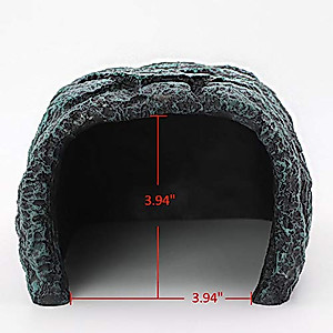 ZHEQOGZH Reptile Rock Hideout Reptile Rock Hide Cave Reptile Hide Away Turtle Hideout for Bearded Dragon Tortoise Small Lizards Fish Amphibians