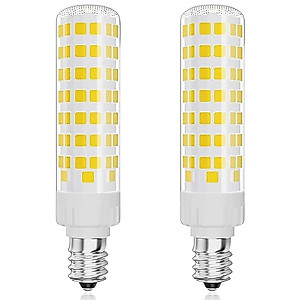 SNBIHIBE E12 Led Chandelier Light Bulbs 10W,100watt Equivalent Dimmable Bulb,6000k Daylight Candelabra Lights,110-120v Ac 1000Lm C7 T6 Bulb,No Flicker for Ceiling Fan Pendant Lighting Salt Lamp 2pcs