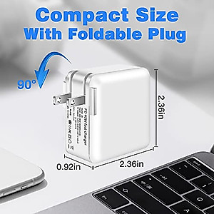 USB C Charger, 40W 3 Port USB C Charging Station, PD Fast Charger Multiport USB C Charger Block Power Adapter for iPhone 14 13 12 11 Max Mini, iPad, Pixel Samsung Galaxy, MacBook, Tablet and More