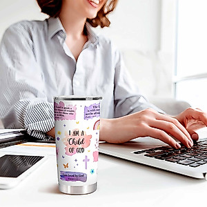 WIPI Christian Tumblers for Women With Sayings, Inspirational Gifts for Women Men Friends Family and Loved Ones, Bible Verse Tumbler 20 Oz, Christian Easter Gifts for Kids and Adult