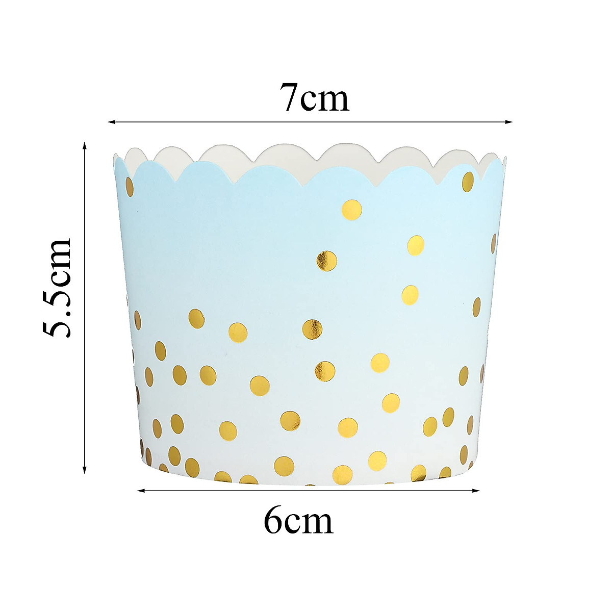 50 Pcs Colorful Greaseproof Paper Baking Cups Large 5 Oz Cupcake Paper Liners Disposable Muffin Cases Cupcake Holders Containers for Wedding Party Festival Graduation Party