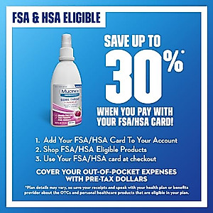 Mucinex Instasoothe Sore Throat Relief, Throat Numbing Spray Starts to Work On Contact, Sore Throat Pain Medicine, Relieves Pain associated with Sore Throat, Cherry Flavor Throat Spray, 3.8 Fl Oz