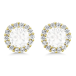 Gem Stone King 18K Yellow Gold Plated Silver Earring Jackets Fits 5MM Round Studs