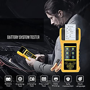 QPKING Automotive Battery System Testers BT760 6-32V Car Battery Anaalyzer 30-2000 CCA Battery Load Tester for Vehicles Heavy Duty Trucks Motorcycles with 3 Rolls Printer Paper