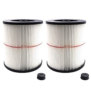 Netezza 17816 filter for craftsman shop vac 17816 9-17816, 17816 vacuum filter fit 5 Gallon and Larger Vacuum Cleaner, 2pack