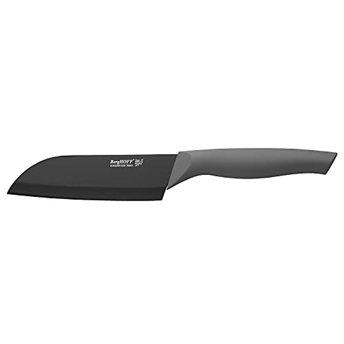 Berghoff Essentials Non-stick Santoku Knife 6", Multifunctional, Ergonomically Designed Soft-grip Handle, Grey