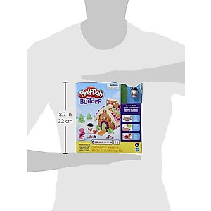Play-Doh Builder Gingerbread House Toy Building Kit for Kids 5 Years and Up with 6 Non-Toxic Play-Doh Colors - Easy to Build DIY Craft Set (Amazon Exclusive)