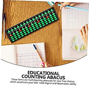 Asakkura 2pcs 15 File Abacus Kids Playsets Japanese Tools Kids Educational Toys Traditional Counting Abacus Children Abacus Toy 15 Column Math Abacus Portable Counting Abacus Small Abacus