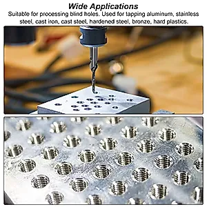 uxcell Combination Drill and Tap Bit, 1/4" Hex Shank M4 x 0.7 Metric TiAlN Coated M35 Cobalt High Speed Steel Spiral Flute Drilling Tapping Tool 2pcs