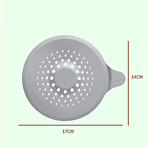 Hair Catcher, Silicone Shower Drain Durable Hair Stopper with Suction Cup for Kitchen Bathroom 6Pack Circle (6)